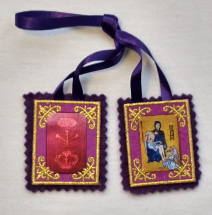 Escapulario Últimos... Morado Marie Julie Jahenny – bottegadivina.com